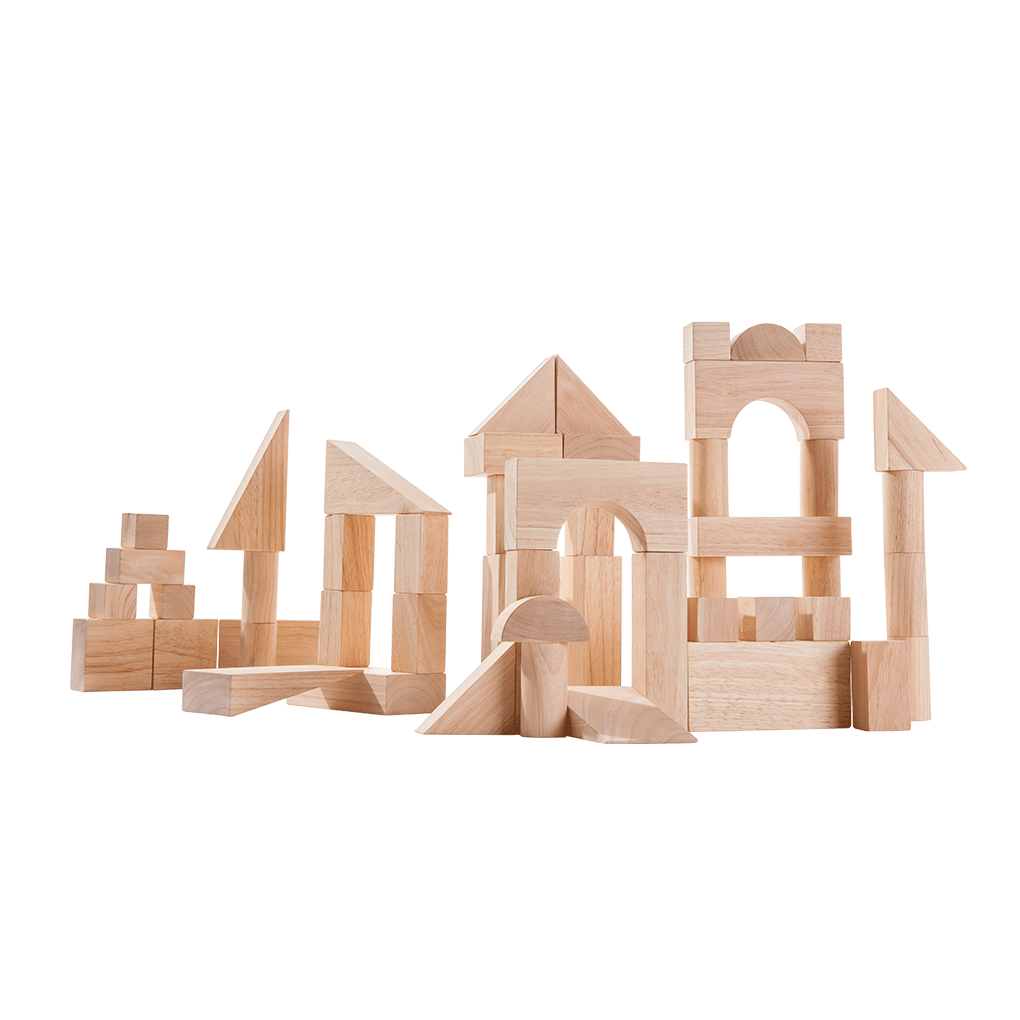 Plan Toys | 50 Unit Wooden Blocks by PlanToys Play Planet Open Ended ...
