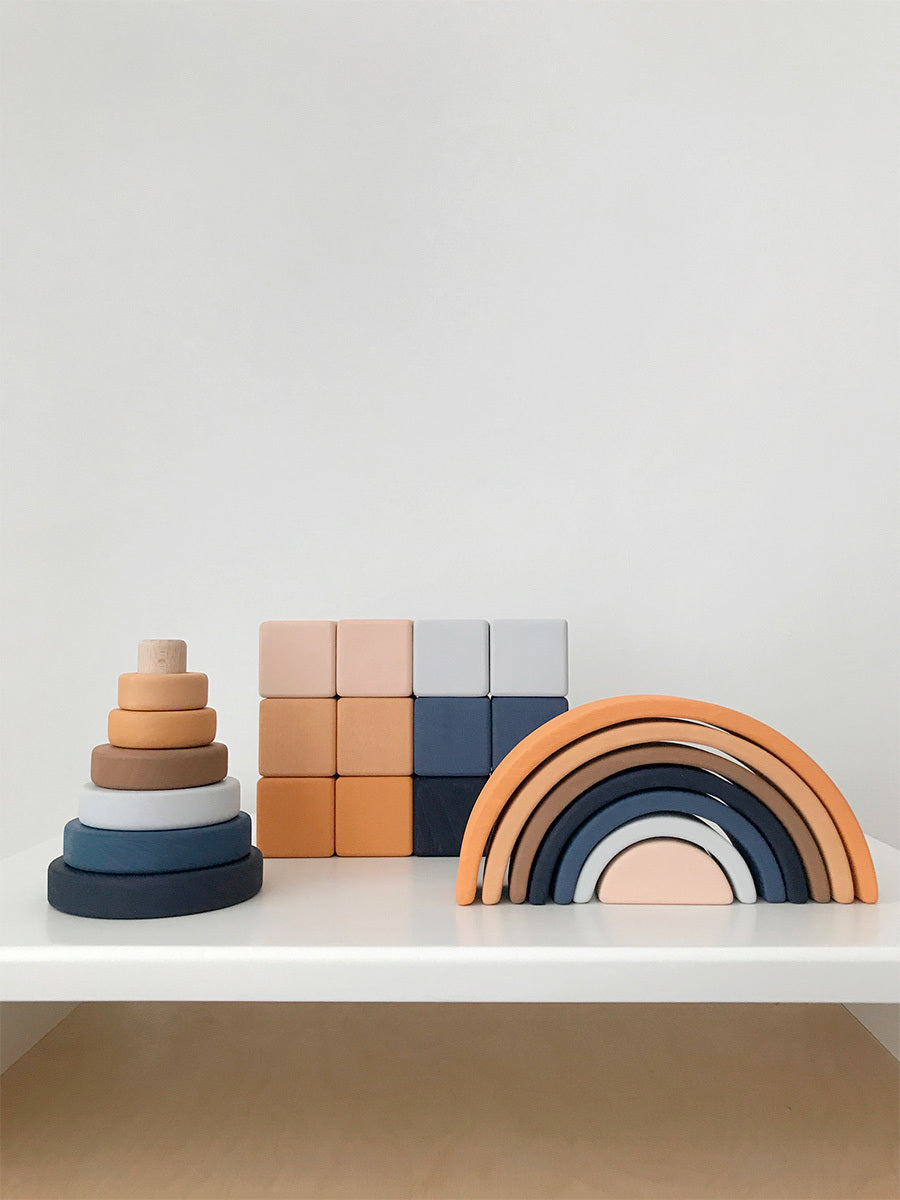Wooden Rainbow Stacking Set – Play Planet
