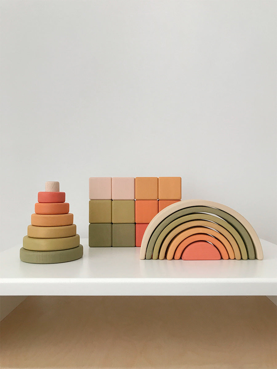 Wooden Rainbow Stacking Set – Play Planet