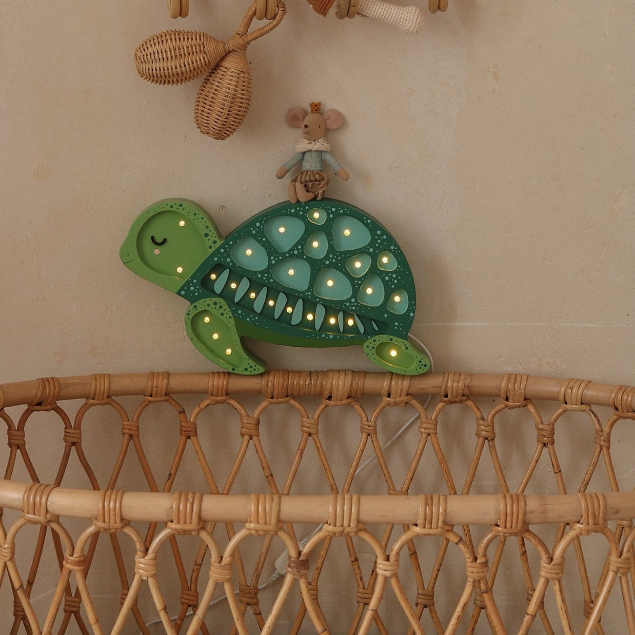 Little Light Turtle Lamp Handmade Wooden Light | Play Planet Eco ...